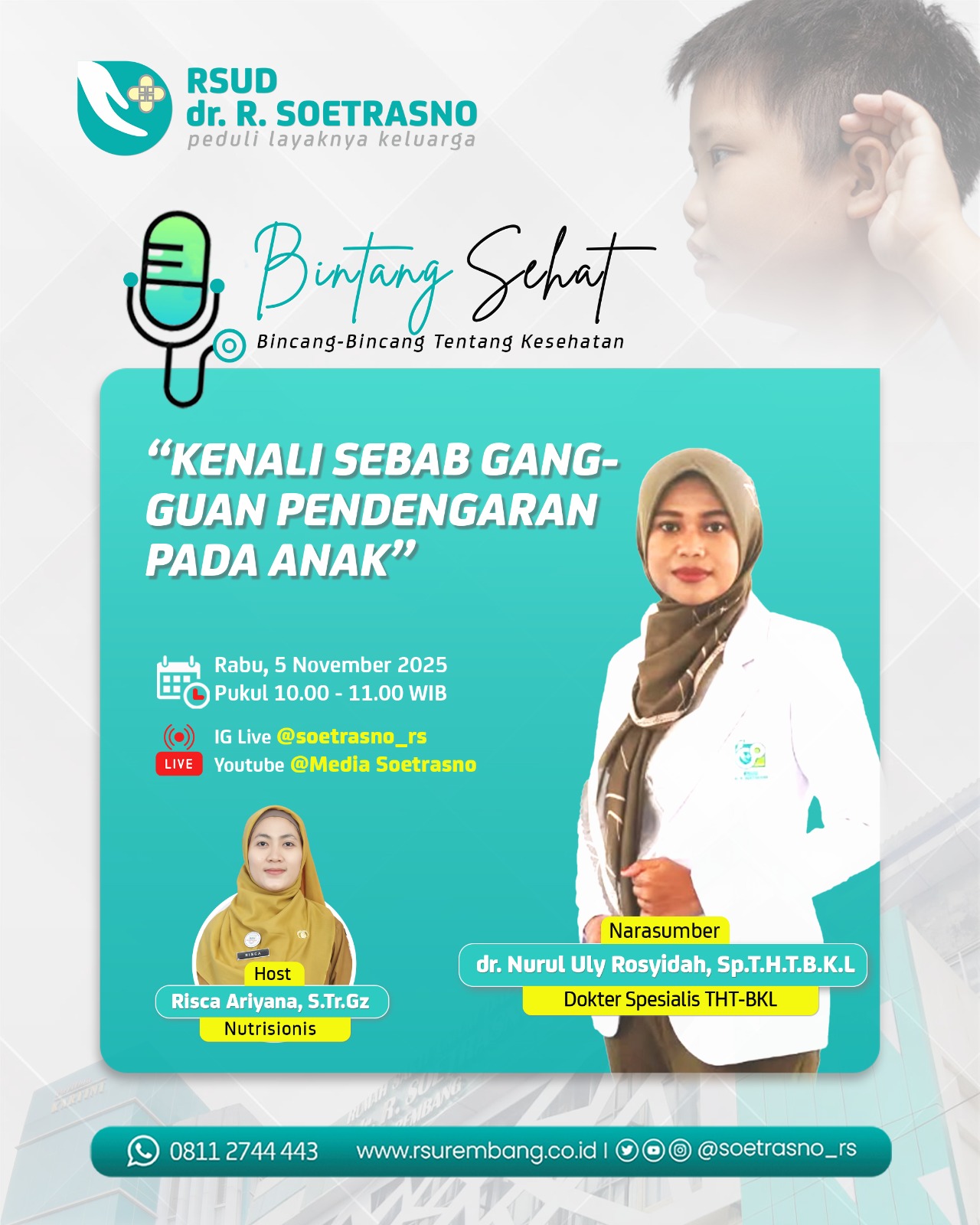 Bintang Sehat : Kenali Sebab Gangguan Pendengaran Pada Anak – BLU ...
